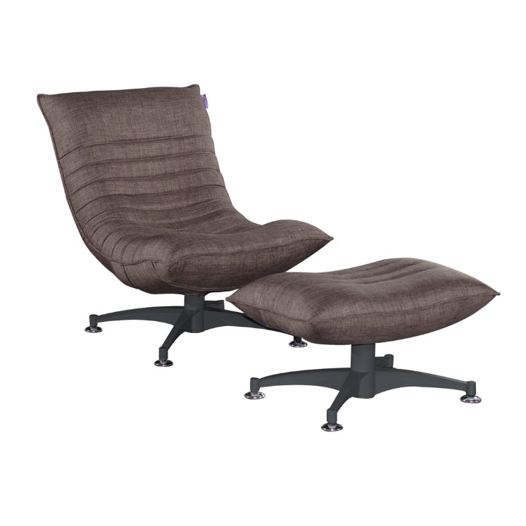 Orix Relax Leisure Chair with Ottoman. Upholstered In Polyester Fabric ...