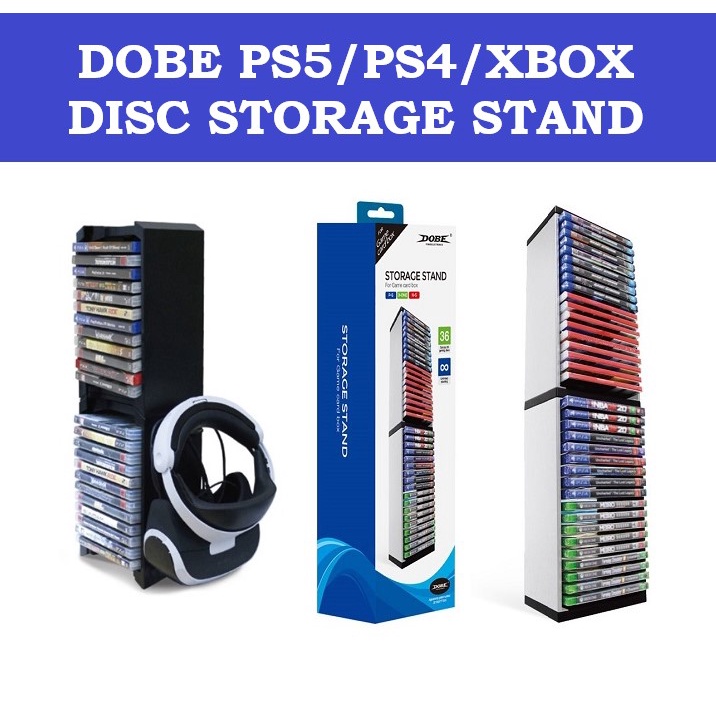 PS5/PS4/XBOX Disc Storage Stand Tower Rack 12/18/24/36 Slots | Shopee ...