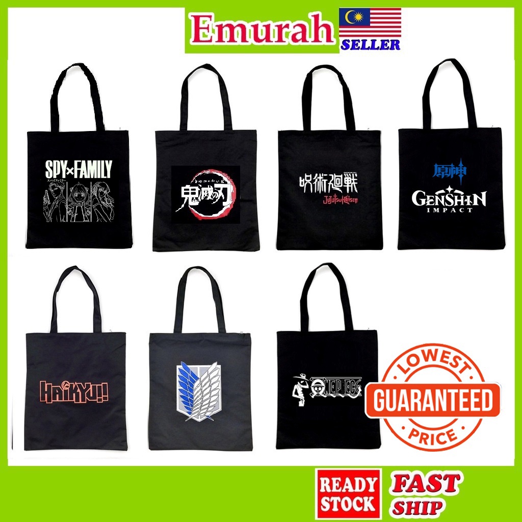 Anime Tote Bag Tokyo Revengers Demon Slayer AOT One Piece Genshin ...