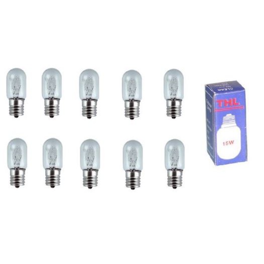 [10 Pcs] E14 15W THL Tubular Light Bulb For Fridge / Himalayan Salt ...