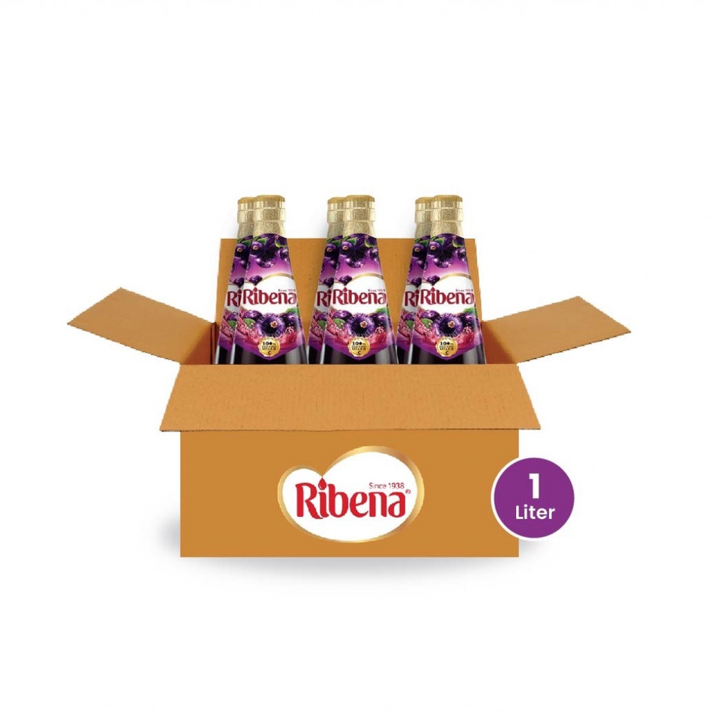 Ribena Blackcurrant Fruit Juice Drink 1 Litre x 6 Bottles ( 1 Carton ...