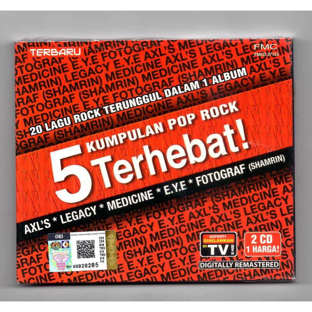 5 KUMPULAN POP ROCK TERHEBAT (AXL'S LEGACY MEDICINE EYE FOTOGRAF) CD ...