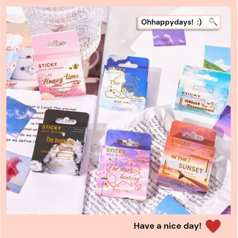 (46 Pcs) Mini Beautiful Scenery Aesthetic Sticker Pack | Shopee Malaysia