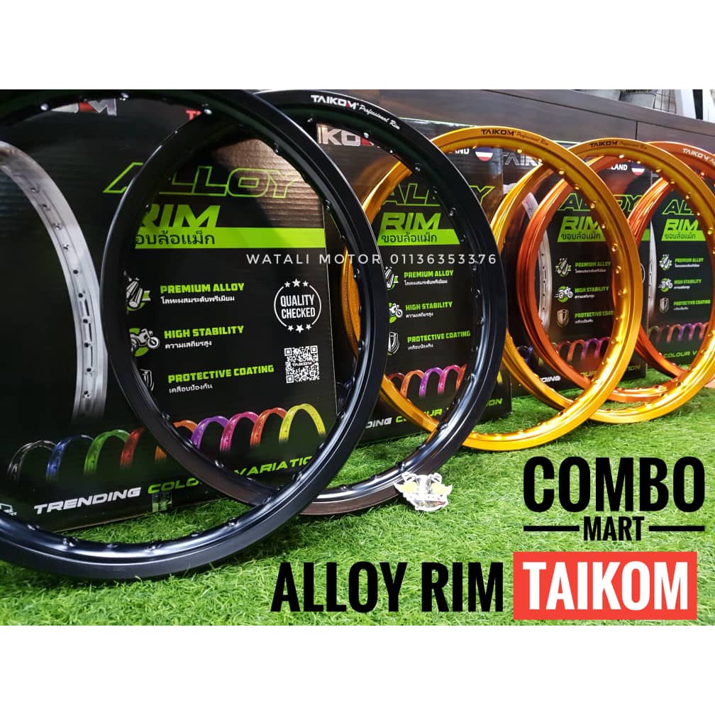 TAIKOM ALLOY RIM 1.40x17 , 1.60x17 , 1.40x18 , 1.60x18 (100% ORIGINALS ...
