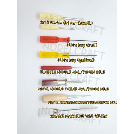 ALLEN KEY/AWL/BRUSH/SCREW DRIVER/PUNCH HOLE TAILORING ACESSORIES/SEWING ...