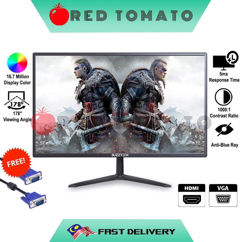 RED TOMATO Brand New 23 Inch 1080P Full HD LED Gaming Monitor PC ...