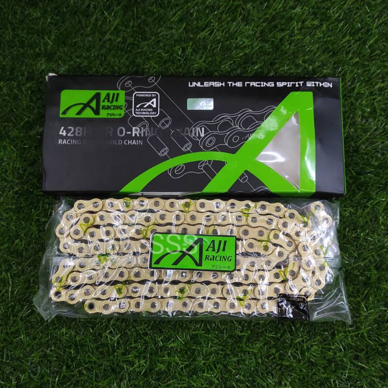 AJI RACING 🔥 CHAIN RANTAI GOLD MOTOR panjang 415H / 428H 132L O-RING ...