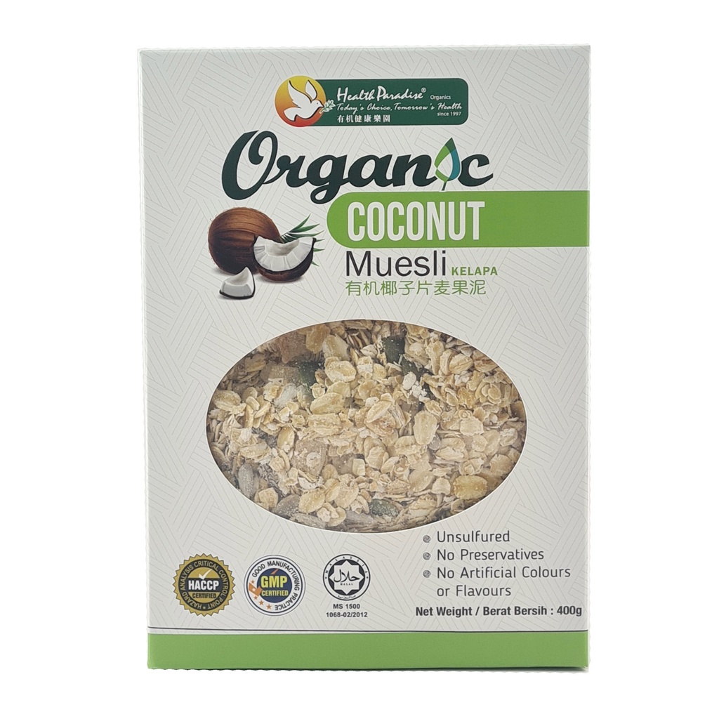 Health Paradise Organic Coconut Muesli (400g) | Shopee Malaysia
