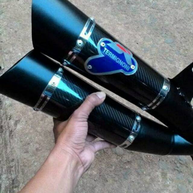 Motorcycle Exhaust ekzos Motosical tarmignoni slincer Double (50mm ...