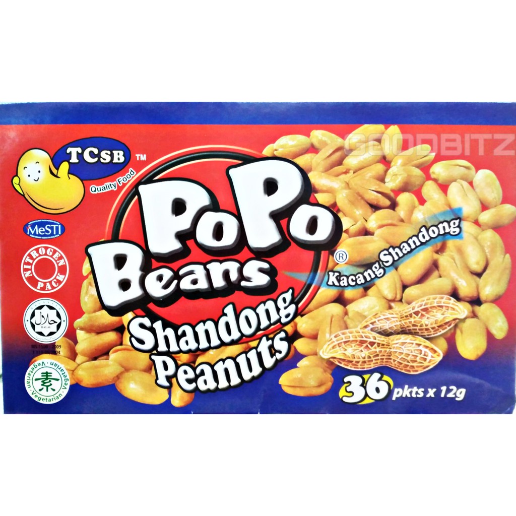 TCSB POPO BEANS Shandong Peanuts/ Curry sesame Groundnut[36 pkts ...