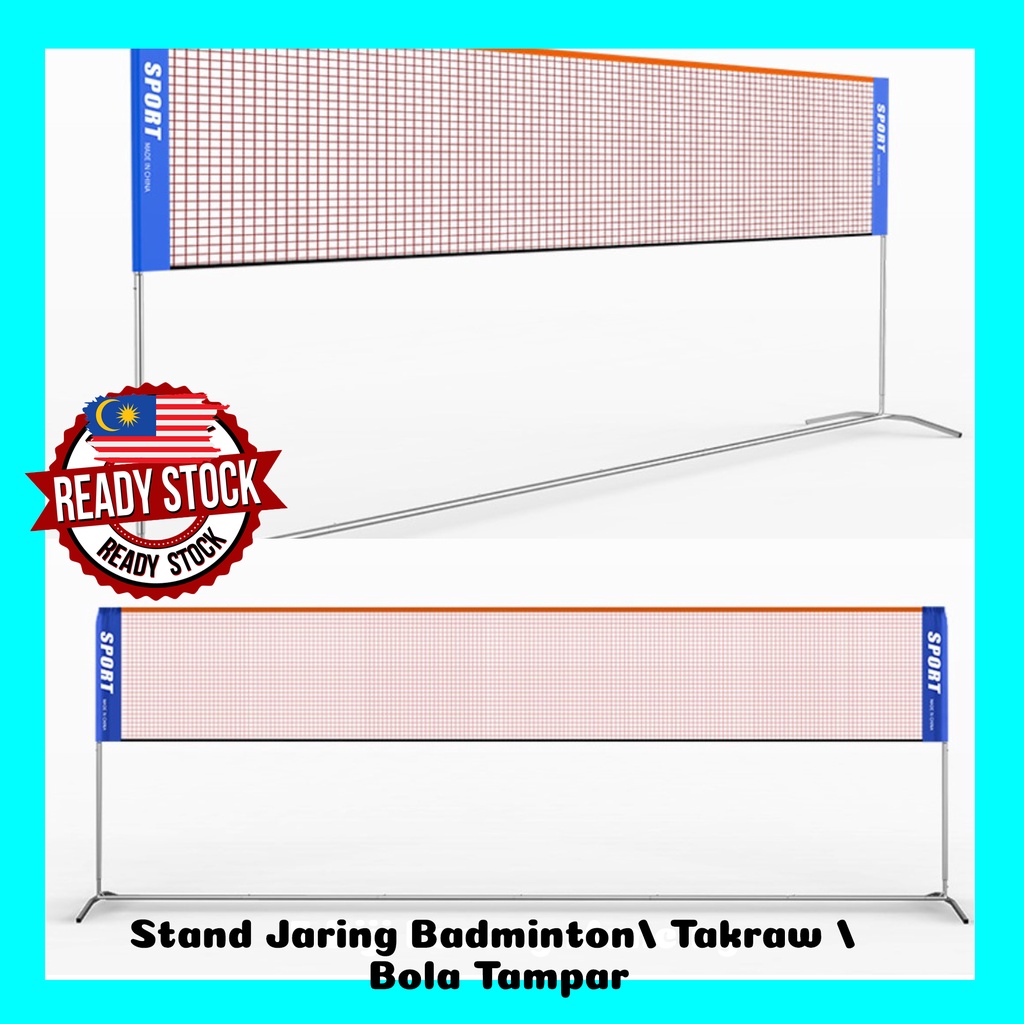 Stainless Steel Portable 3-6 Meter Badminton Tennis Net Sepak Takraw ...