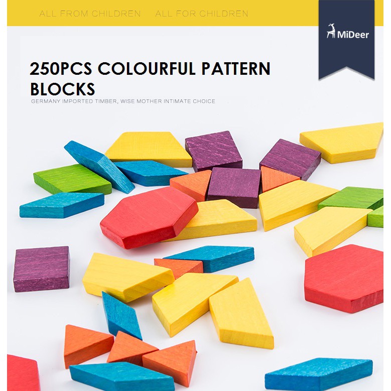 250pcs Pattern Blocks (Ready Stock) | Shopee Malaysia