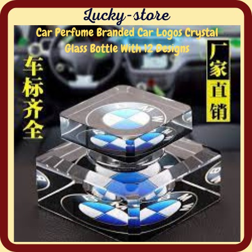 Car Perfume Branded Car Logos Crystal Glass Bottle With 12 Designs ...