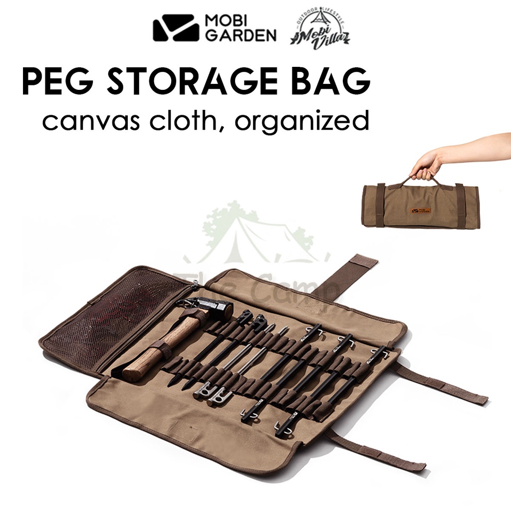Mobi Garden Peg Storage Bag Stake Hammer Nail Bags Tent Tarp Paracord ...
