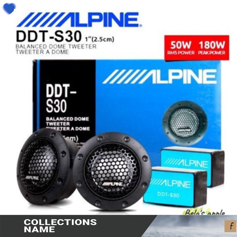 Alpine S30 DDT-S30 1 pair 1 inch 360 watts 25mm tweeter balanced car ...