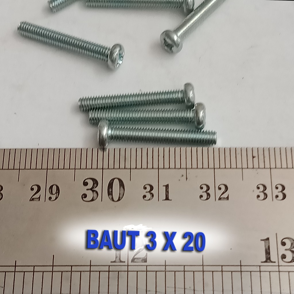 Bolt - Bolt M3 Diameter 3mm Length 20mm | Shopee Malaysia