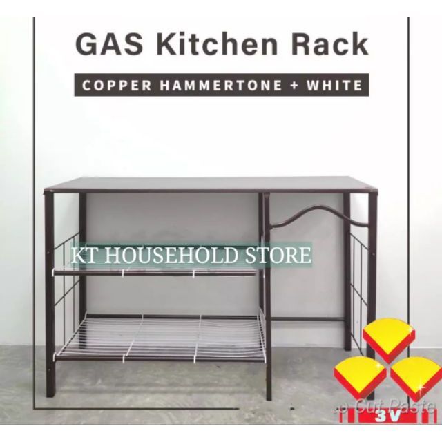 KT 4ft 3V Metal kitchen stove rack gas rack cooking table rak dapur rak ...