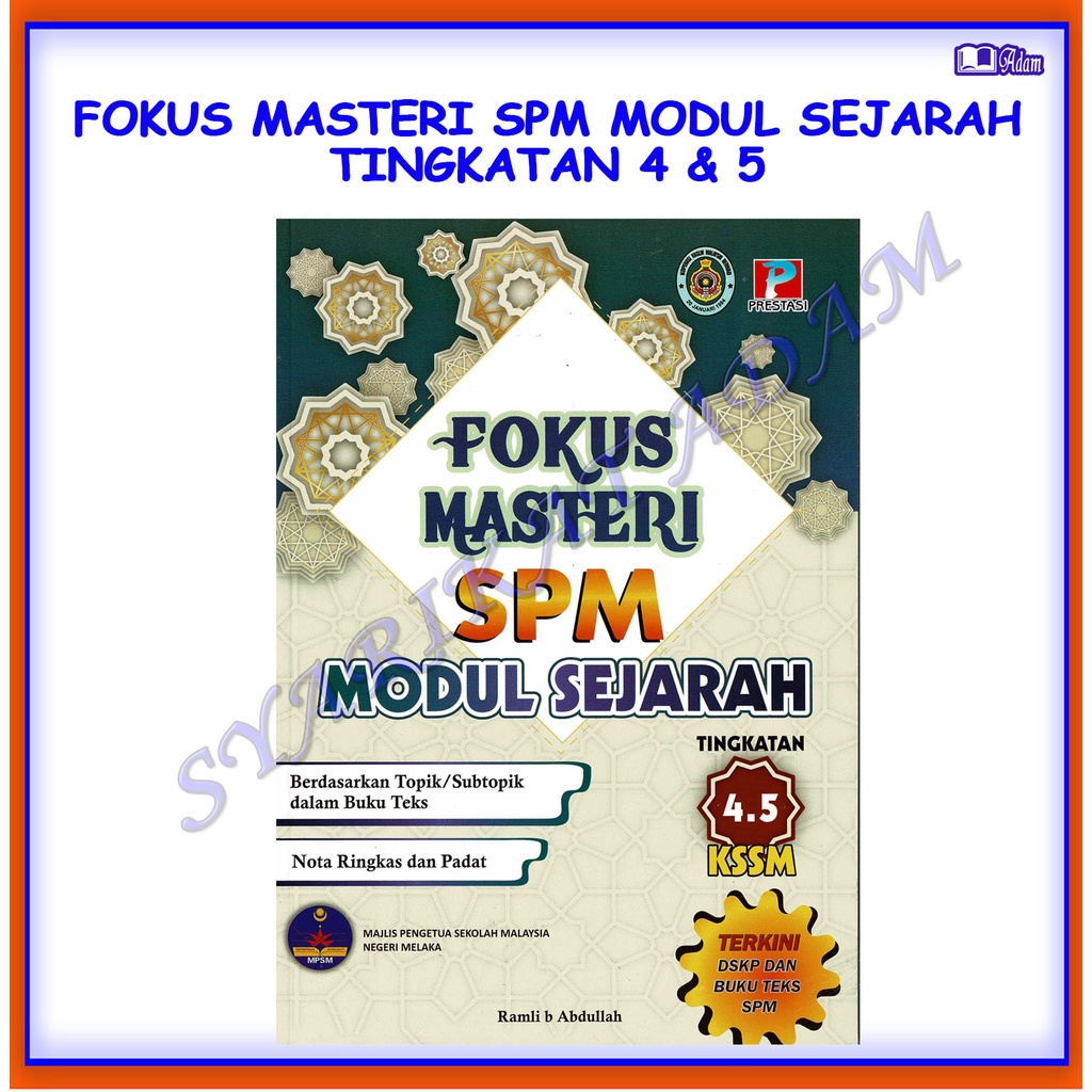 [ADM] FOKUS MASTERI SPM MODUL SEJARAH TINGKATAN 4 & 5 | Shopee Malaysia
