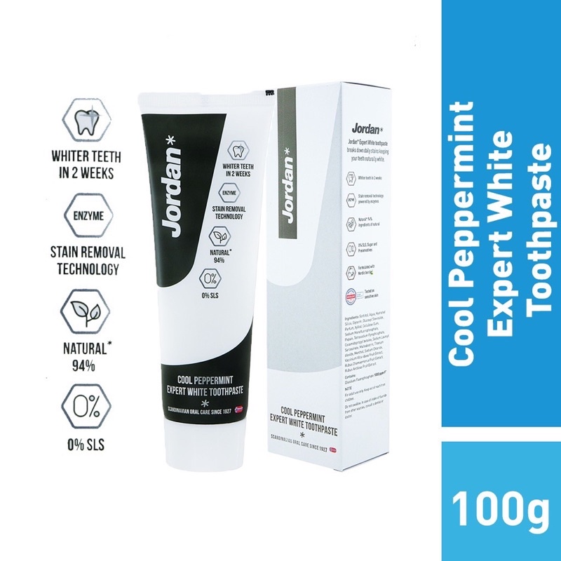 Jordan Cool Peppermint Expert White Toothpaste 100G | Shopee Malaysia