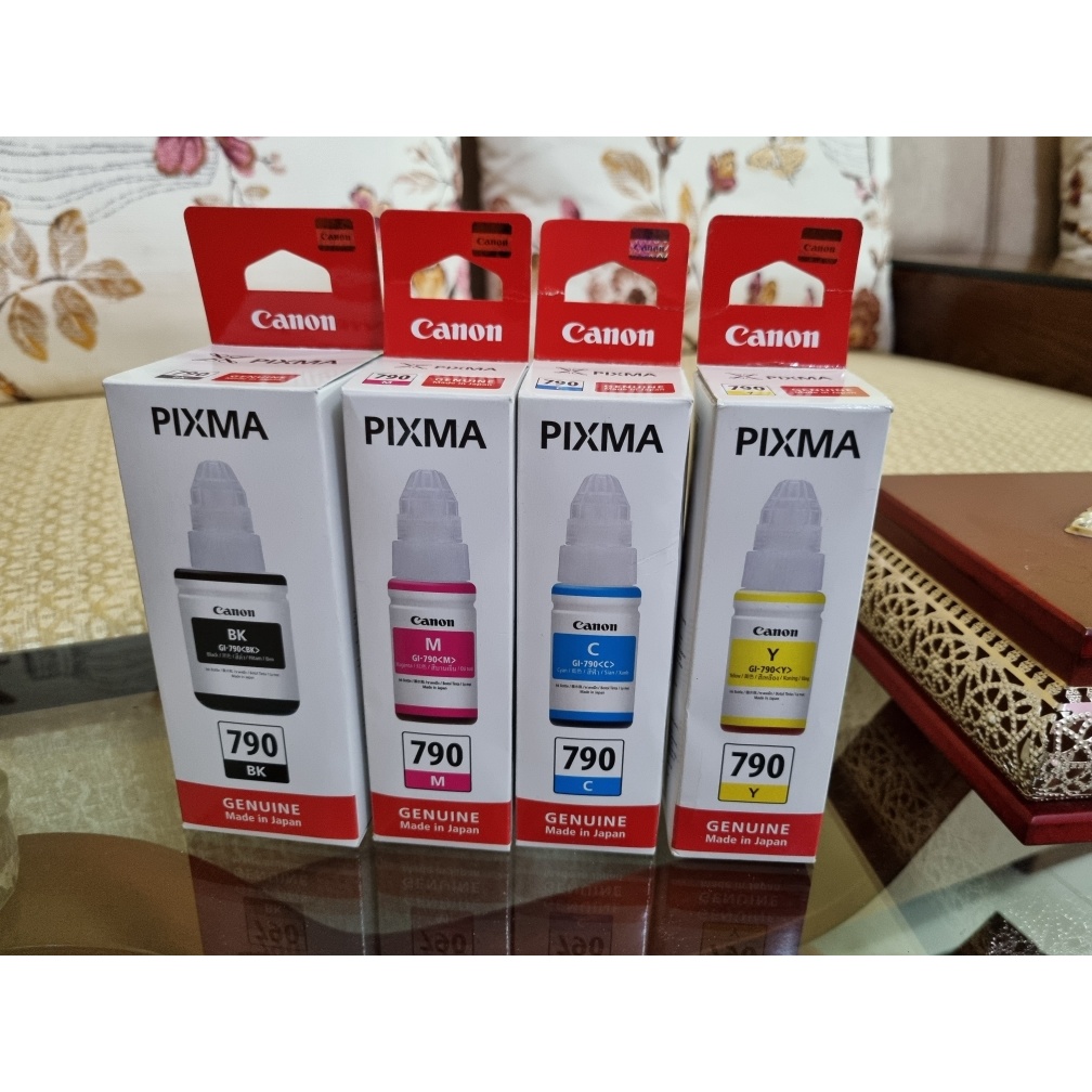 Canon Cartridge GI-790 (Genuine) 790 GI-790BK Black , GI-790C Cyan , GI-790M Magenta , GI-790Y ...