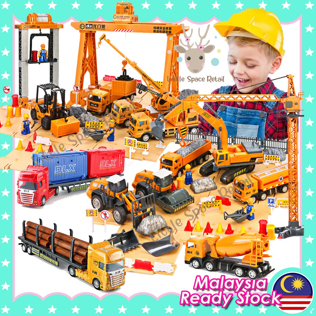 Kids Construction Vehicle Toy/ Crane/ Bulldozer / Excavator/ Forklift ...