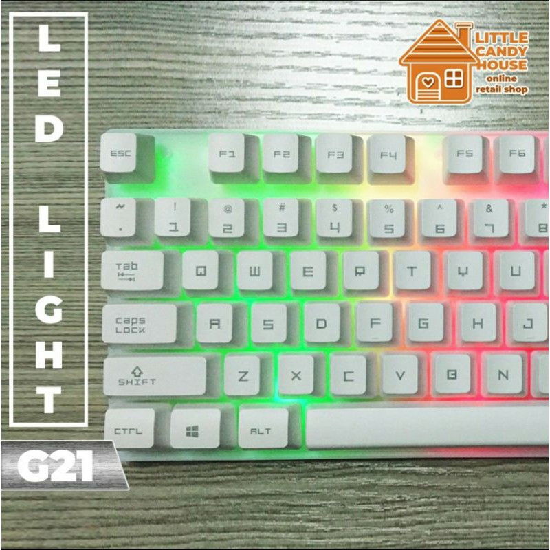 G21 USB Wired Mechanical Suspended Keyboard Colorful Backlight Gaming ...
