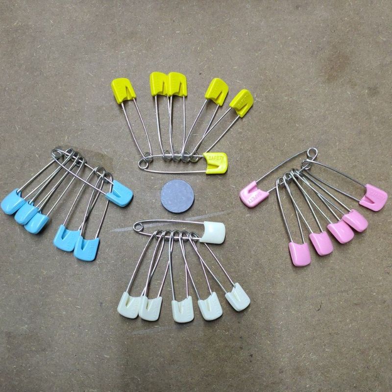 Baby Safety Pin Colourful Baby Cloth Diapers Napkin Safety Nappy Lock ...