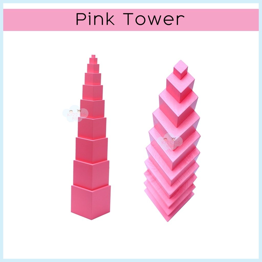 MONTESSORI Pink Tower International Version | Shopee Malaysia