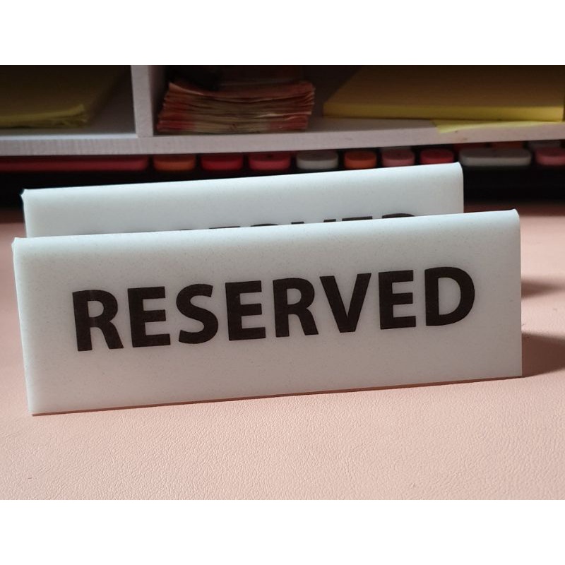 Reserved Sign Table Top Acrylic 3mm | Shopee Malaysia