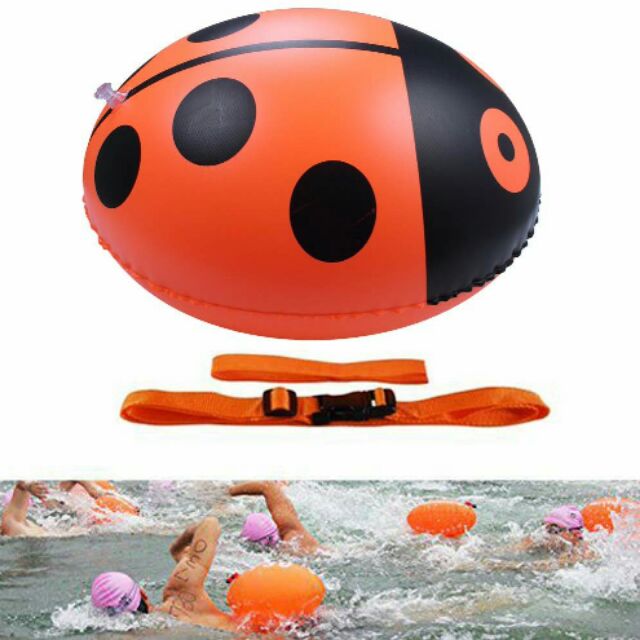 PVC Inflatable Ladybug Swim Float Open Water Safety Buoy ...