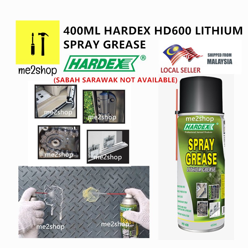 400ML HARDEX HD600 SPRAY GREASE /LITHIUM GREASE | Shopee Malaysia