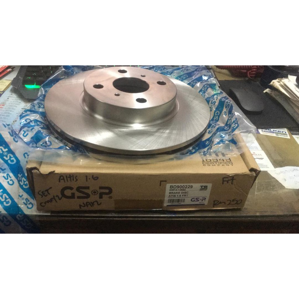 TOYOTA ALTIS 1.6 ZZE122 FRONT DISC ROTOR 1 PAIR [GSP] | Shopee Malaysia