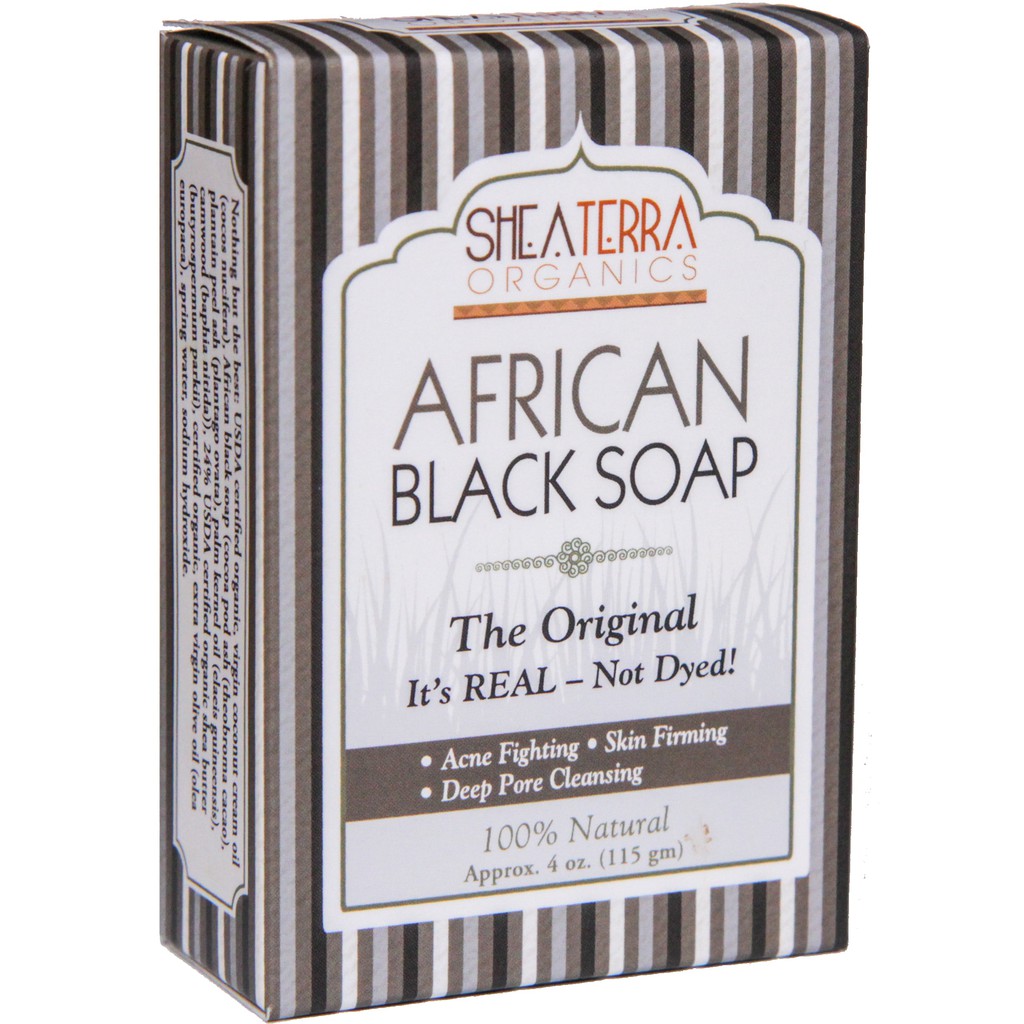 SHEA TERRA AUTHENTIC AFRICAN BLACK SOAP (ANTI-ACNE SOAP) (118G ...