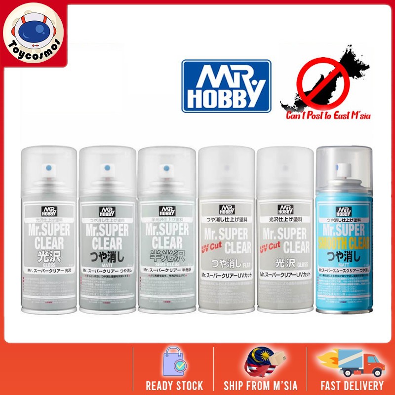 Mr. Hobby Super Clear Top Coat UV Cut Semi Gloss Flat B513 B514 B516 B522 B523 [Can't Post to ...