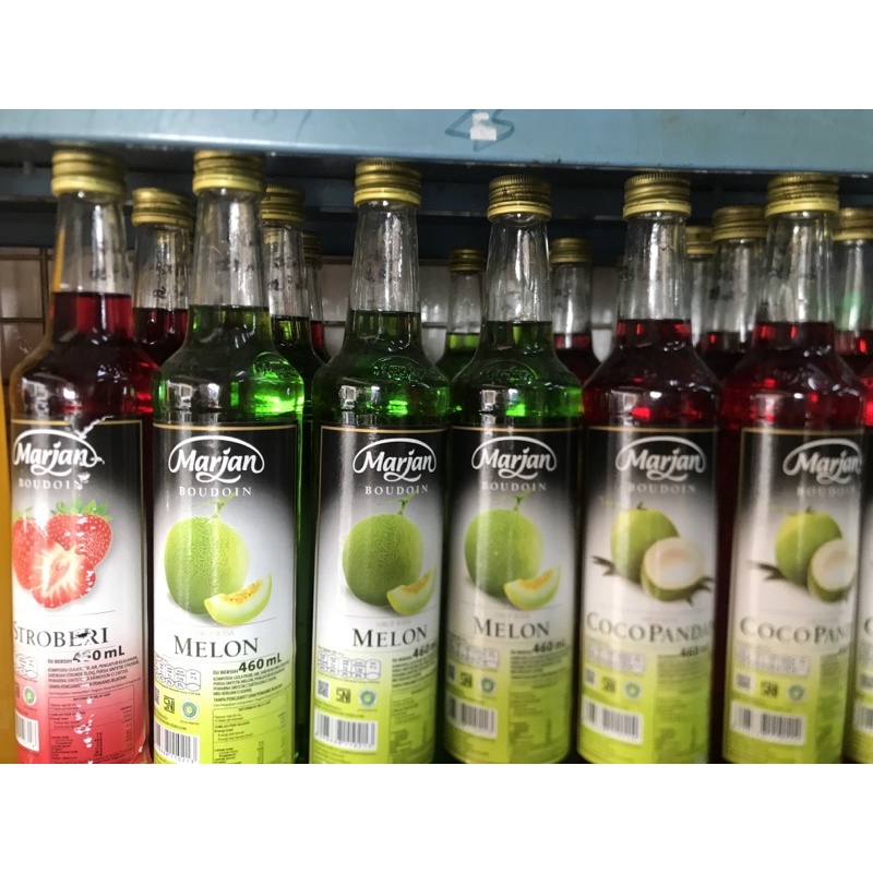 Marjan boudoin sirup rasa 460ml Indonesia coco pandan melon stroberi ...