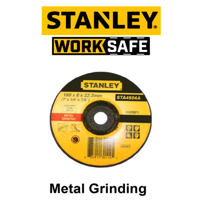 STANLEY STA4500 4'' 6.0MM METAL GRINDING DISC | Shopee Malaysia