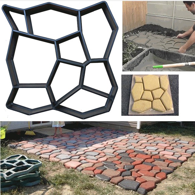 Floor Tile Moulding Tool Cement Floor Mould Floor Tile DIY Paving Mould ...