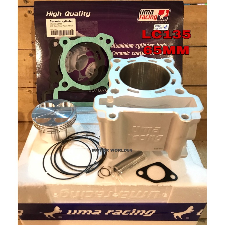 BLOCK LC135 65MM (FORGED PISTON) PISTON / UMA RACING CERAMIC CYLINDER ...
