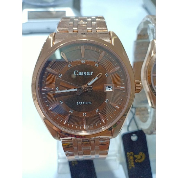 ORIGINAL CAESAR SAPPHIRE GLASS STAINLESS STEEL ANALOGUE MEN'S WATCH CA ...