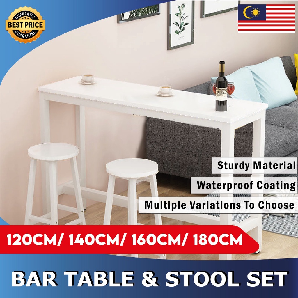 Meja Bar table Set makan Stool High chair Kerusi tinggi Modern stylish ...
