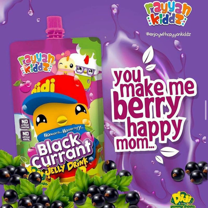 [🍓READY STOCK🍇] JELLY DRINK BLACKCURRANT 125ML RAYYAN KIDDZ TANPA BAHAN ...