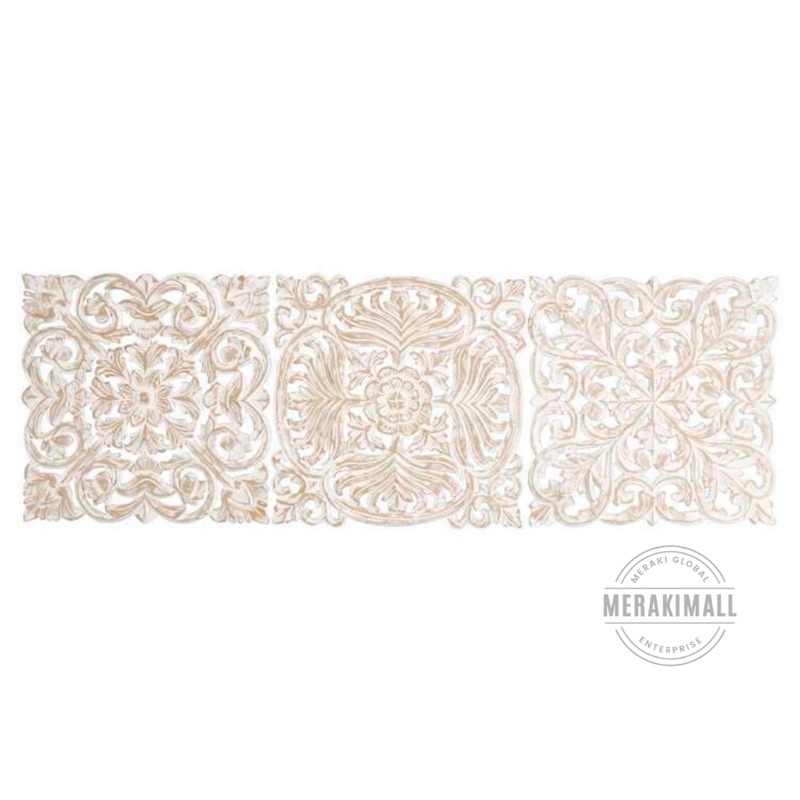 Square Rustic Carved Wooden Decorative Panel | Wall Art Sculpture ...