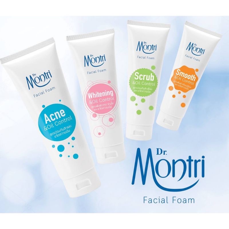 Dr.Montri Facial Foam 62.50g / WHITENING / ACNE / SCRUB / SMOOTH 🌸 ...