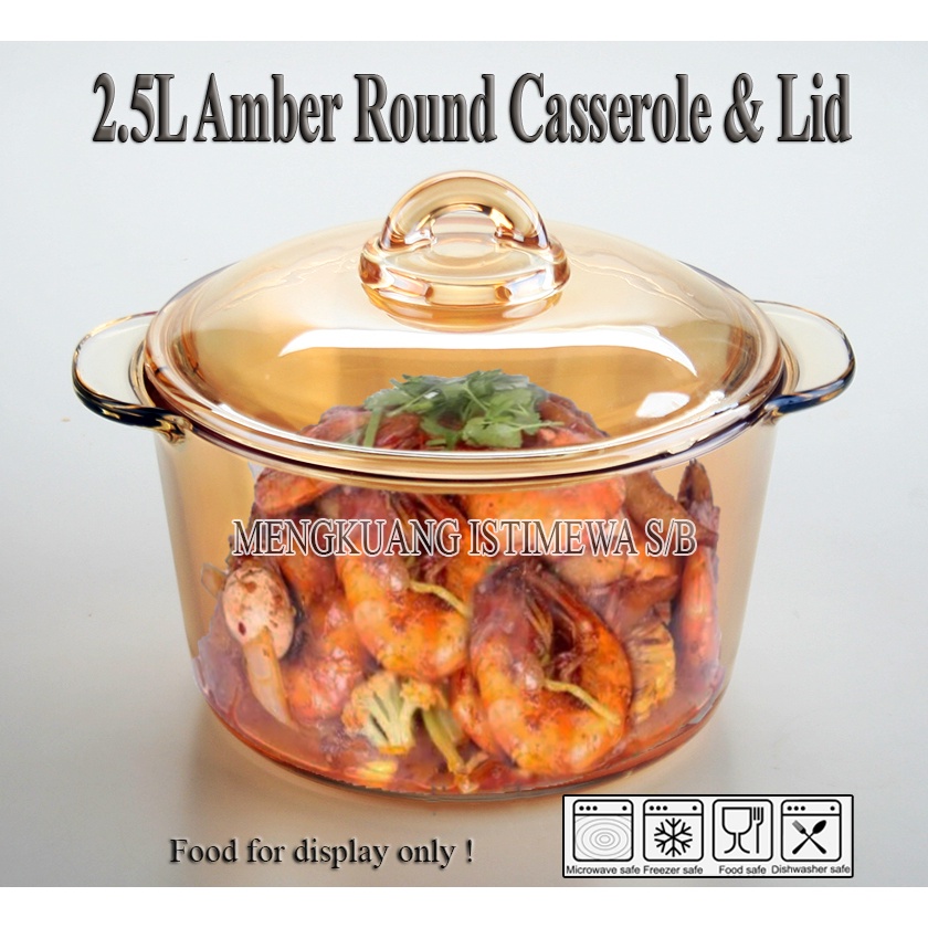 2.5L Straight Round Microwave Safe Casserole With Cover SE83300 ...