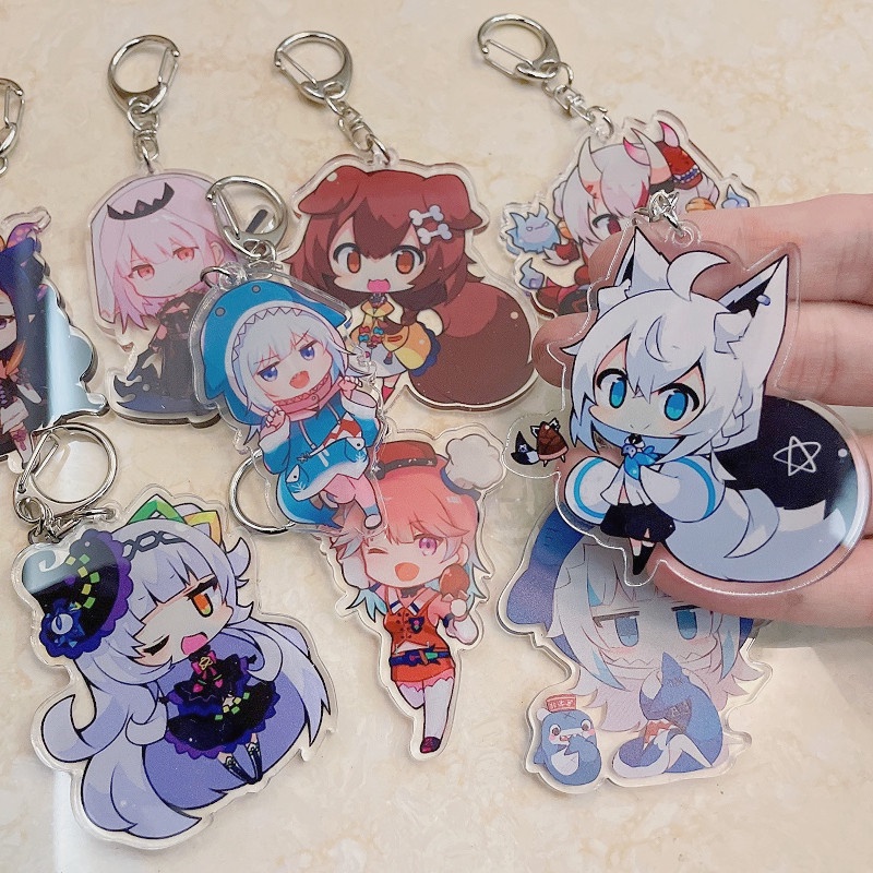 1PC Randomly Kawaii Hololive Vtuber Keychain Usada Pekora Fubuki Okayu ...