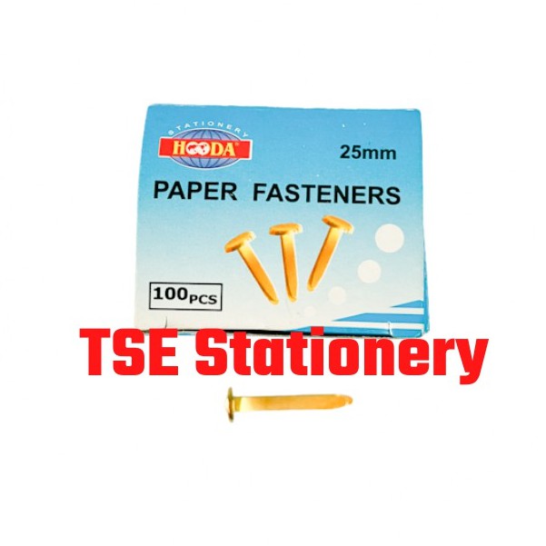Paper Fasteners 14mm / 19mm / 25mm (100 Pcs/Bx) 开脚钉 Round Head Split ...