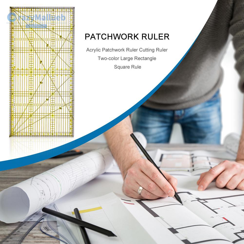 CRA-Stock NEW Acrylic Patchwork Ruler Double Color Feet Tailor ...