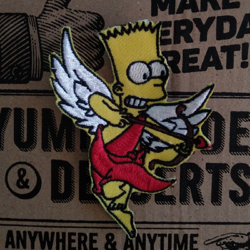 Embroidery Bart The Simpsons Cupid Jacket Jeans Parka Vest Emblem ...