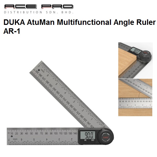 ATuMan DUKA AR-1 Multifunctional Ruler Digital Display Angle Ruler LCD ...
