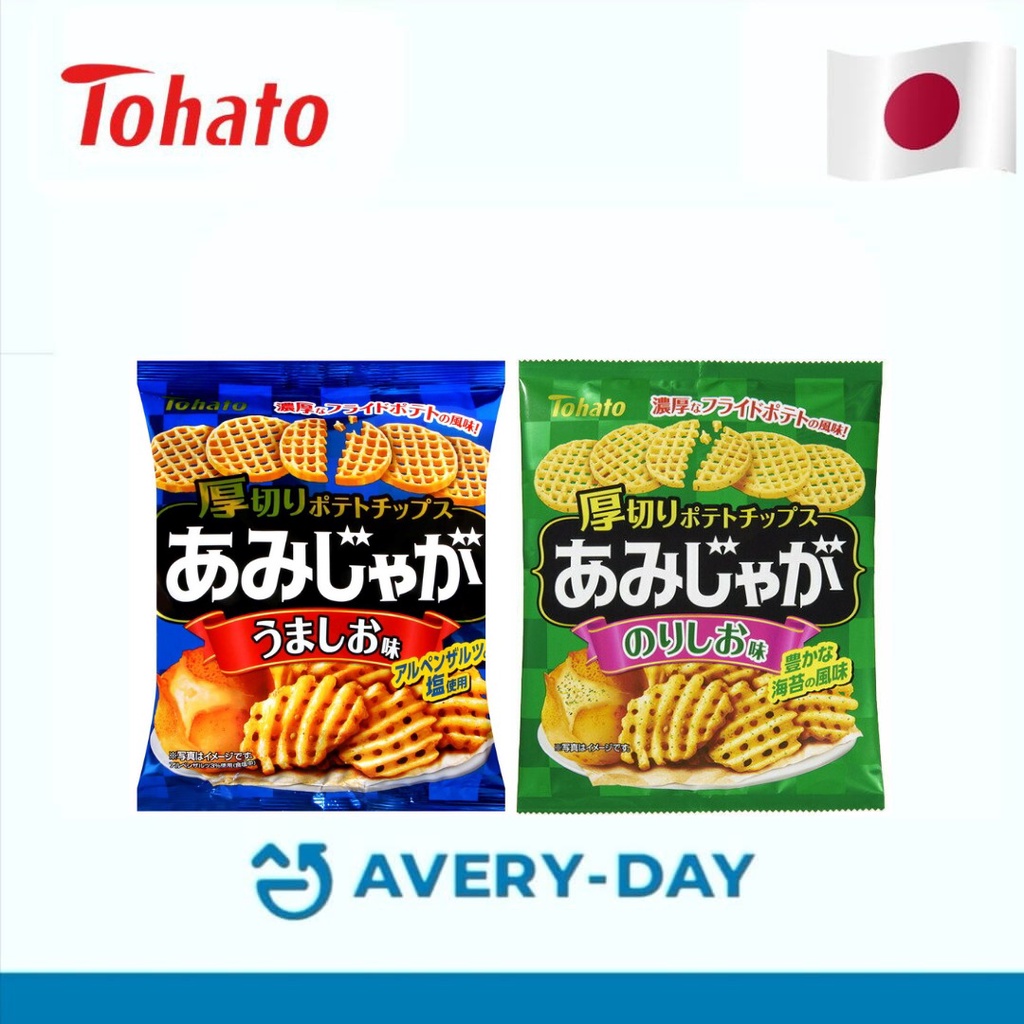 Japan Tohato Amijyaga Potato Chips Umashio Salt / Norishio Seaweed Salt ...
